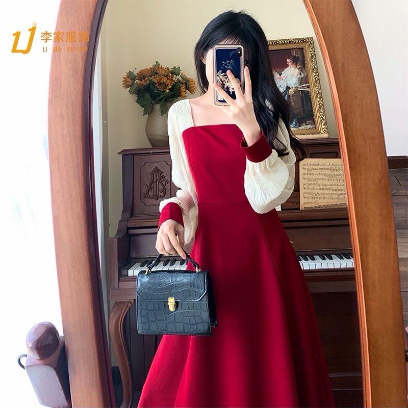 Jual FARAA Korean Party Dress Square Neck | Shopee Indonesia