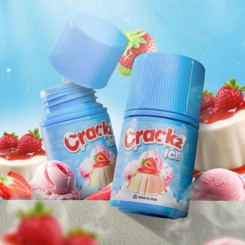 Jual CRACKZ ICE V4 Pudding Ice Cream 60ml by Tetra Liquid Freebase ...