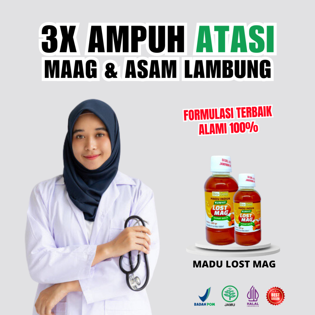 Jual PAKET 2 BOTOL - Madu Induk Kunyit Lost Mag Plus Gamat Gold Obat Maag Akut Gerd Asam Lambung ...