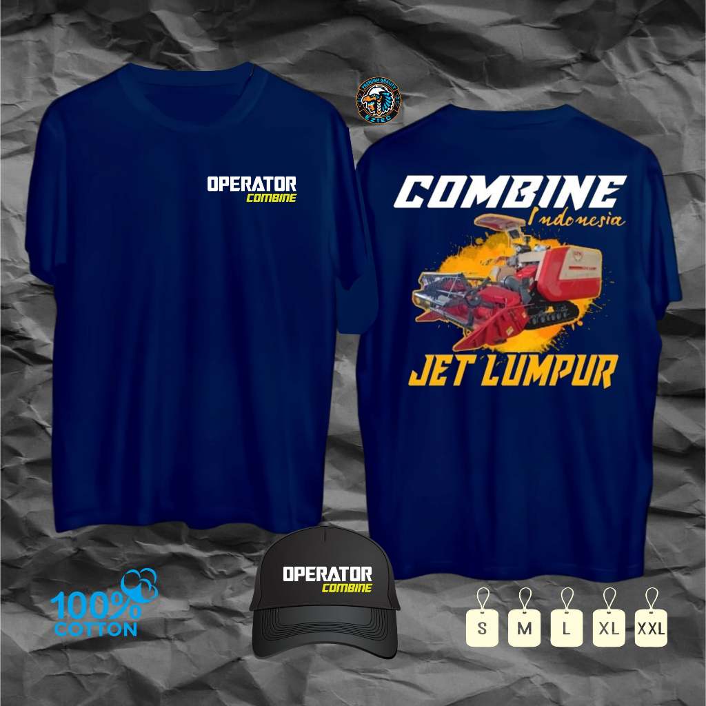 Jual KAOS DESAIN OPERATOR COMBINE INDONESIA JET LUMPUR KEREN SABLON DTF ...