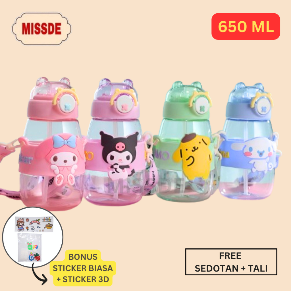 Jual BOTOL MINUM ANAK SANRIO 650ML / BOTOL MINUM KARAKTER / BOTOL MINUM ...