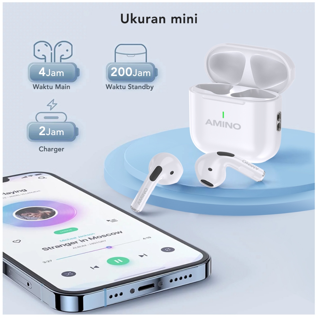 Jual AMINO X2 TWS Wireless Earbuds Earphone bluetooth Headset Bluetooth ...