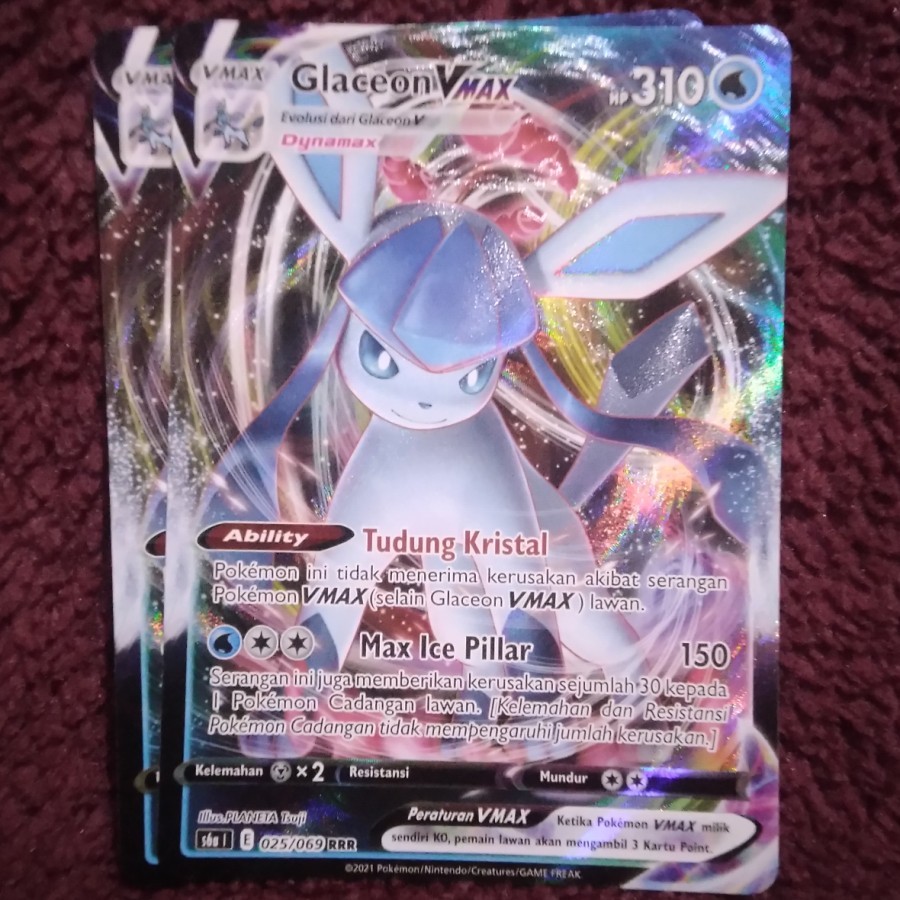 Jual Glaceon VMAX v max RRR s6a - Pokemon TCG Indonesia foil holo | Shopee Indonesia