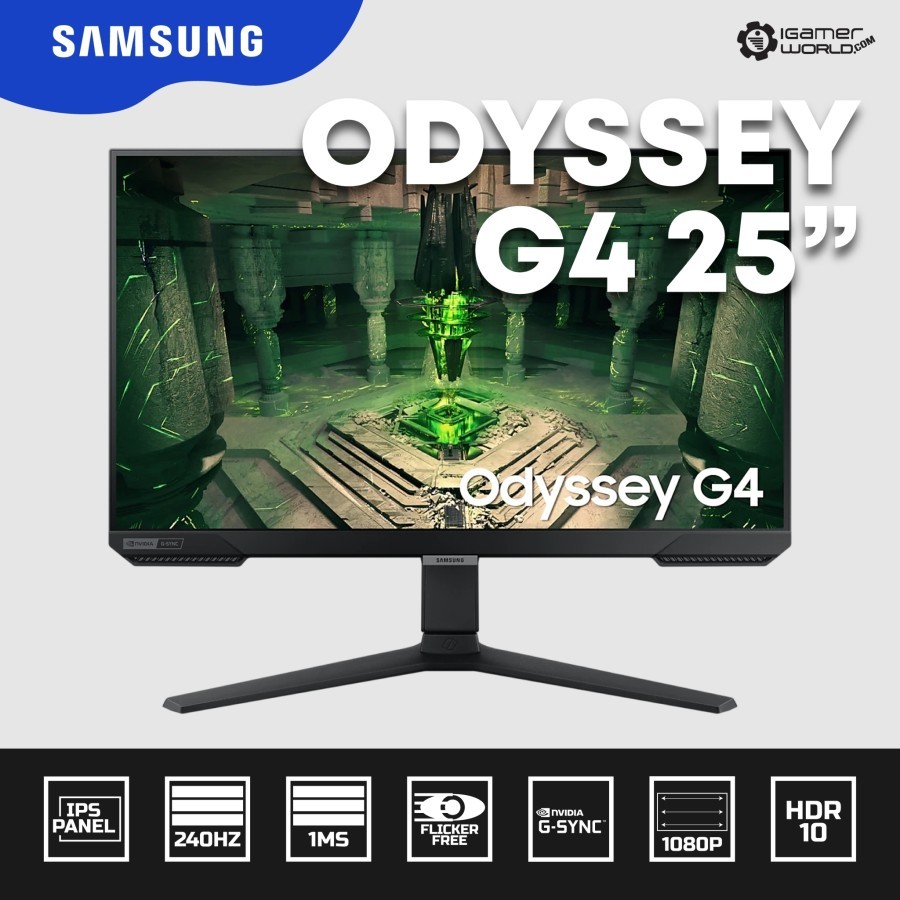 Jual Samsung Odyssey G4 25 inch 240Hz 1ms FHD G-Sync Gaming Monitor | Shopee Indonesia