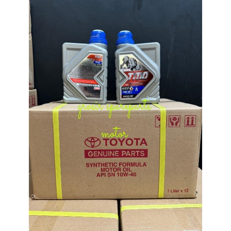 Jual OLI TMO TOYOTA BENSIN 1 LITER 10W-40 API SN HARGA PERDUS 1 DUS ...