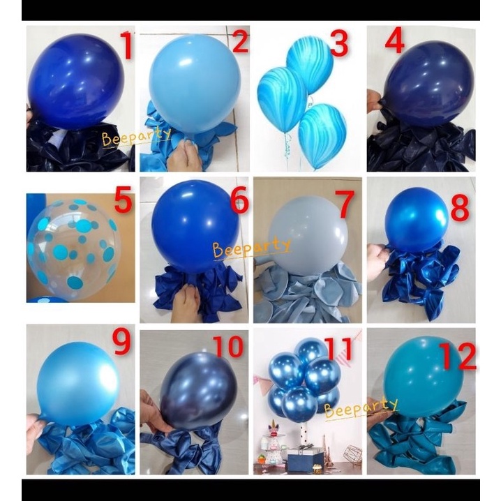 Jual SHOPEE SALE Balon Biru Lateks 12inch Dekorasi balon tema biru isi ...
