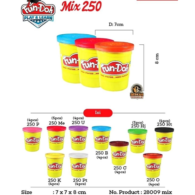 Jual Mainan Big Refill Fundoh banyak Varian Warna | Shopee Indonesia