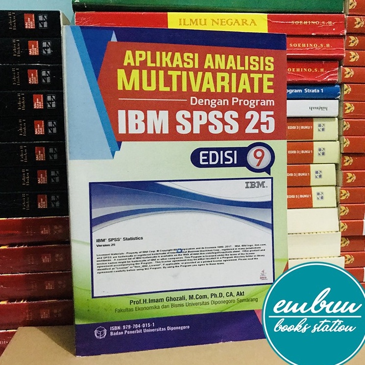 Jual APLIKASI ANALISIS MULTIVARIATE DENGAN IBM SPSS 25 Prof H IMAM GHOZALI t K5G7 | Shopee Indonesia