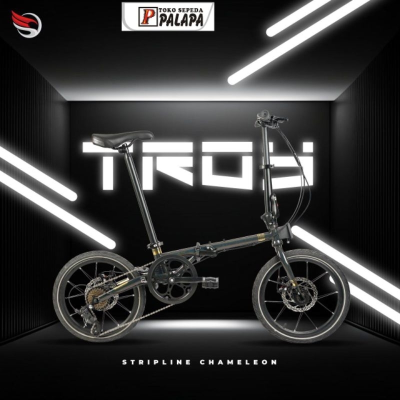 Jual SEPEDA LIPAT 16 ELEMENT TROY 8 Speed Stripline Chameleon SELI ...