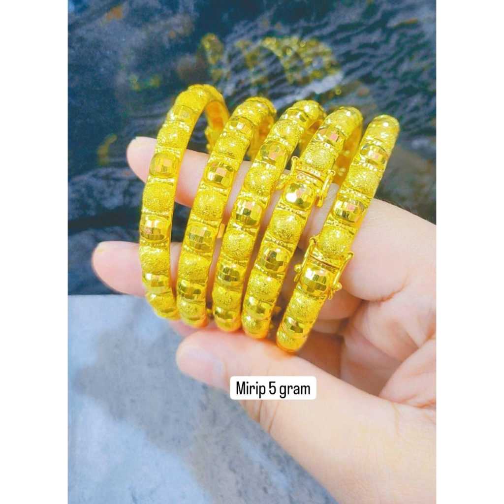 Jual Gelang kroncong Lapis emas per biji | Shopee Indonesia