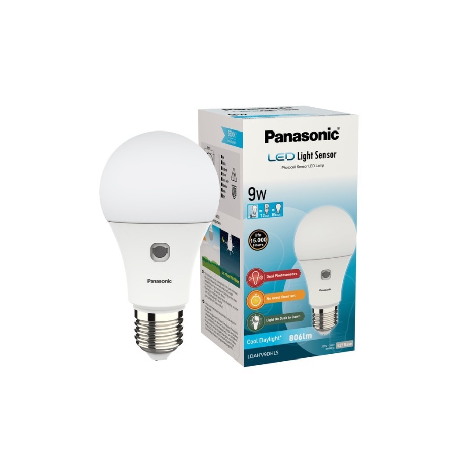 Jual Panasonic Lampu bohlam bulb sensor cahaya light motion LED 9W 9 ...