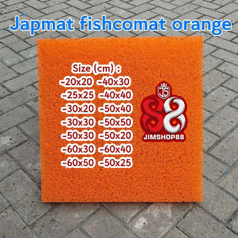 Jual japmat fishcomat orange ready banyak size P=20-60cm L=20-60cm ...