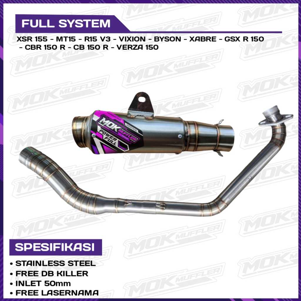 Jual Knalpot Yamaha R15 V3 Full System Type Megalodon Titan | Shopee ...