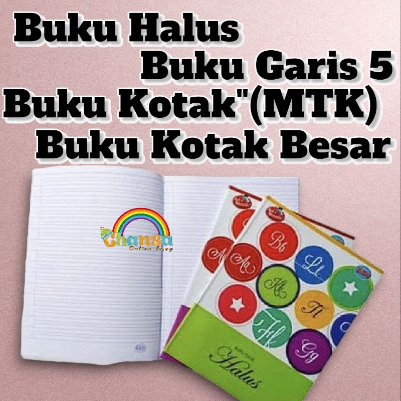 Jual BUKU HALUS, BUKU GARIS 5, BUKU KOTAK BESAR, BUKU KOTAK KECIL ...