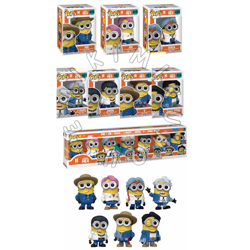 Jual READY STOCK BTS MINIONS FUNKO POP FIGURE JUNGKOOK MINION ...