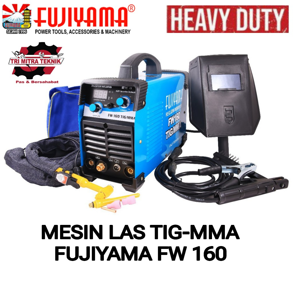 Jual (BARU DAN BERGARANSI RESMI) FUJIYAMA Mesin Las Argon FW160 TIG-MMA Mesin Las TIG-MMA IGBT ...
