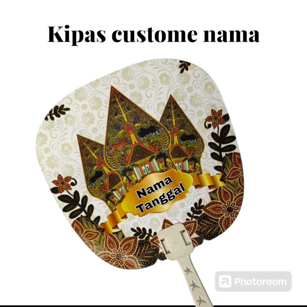 Jual Kipas gagang custome nama souvenir pernikahan kipas wayang isi 50 ...