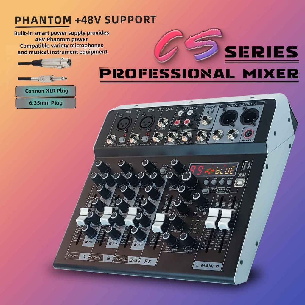 Jual COOL AUDIO Mixer audio profesional 7 saluran F7BT penguat sinyal ...