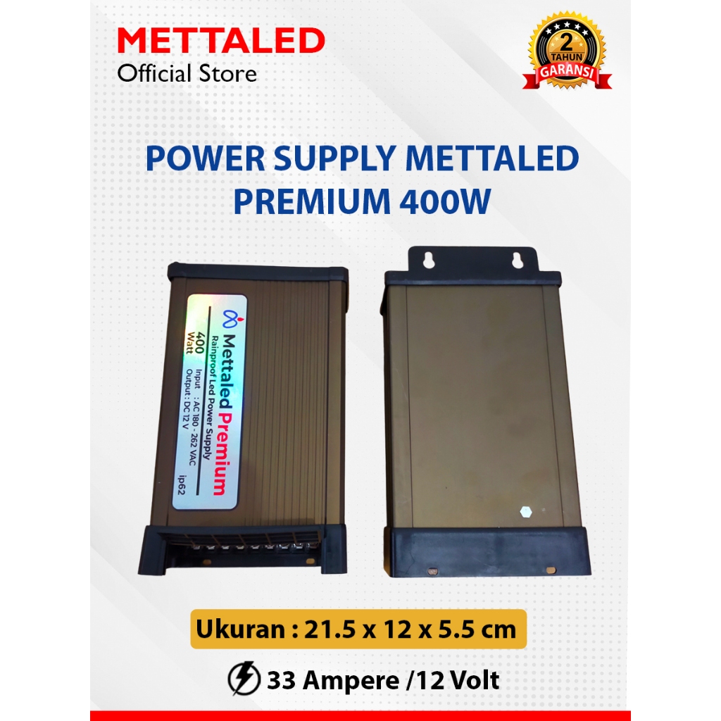 Jual Power Supply Rainproof Premium Mettaled 400W 12V | Shopee Indonesia