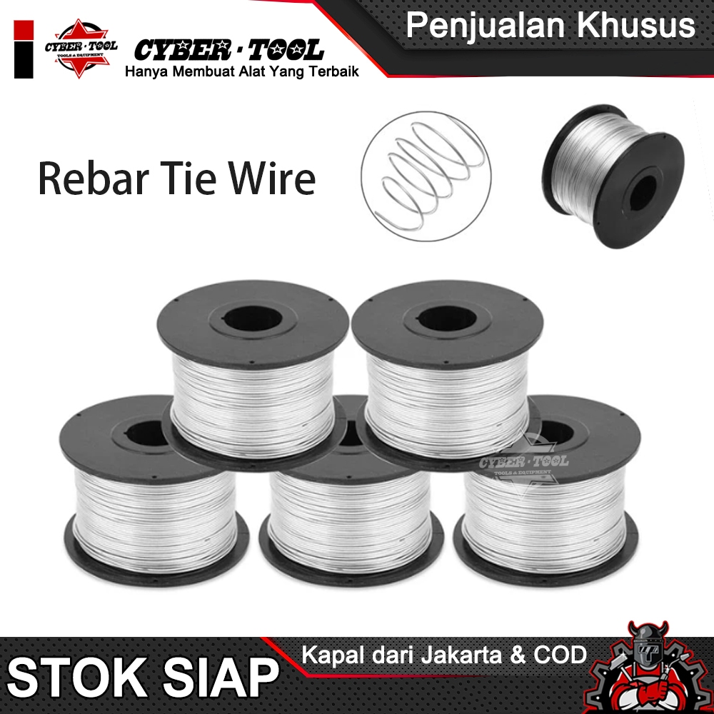 Jual Kawat bendrat Rebar tying machine 0.8 MM 0.4kg Rebar Tie Kawat ...