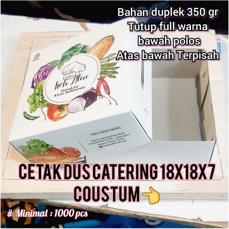 Jual Dus kotak nasi / dus box catering / coustum 18 x 18 x 7 | Shopee ...
