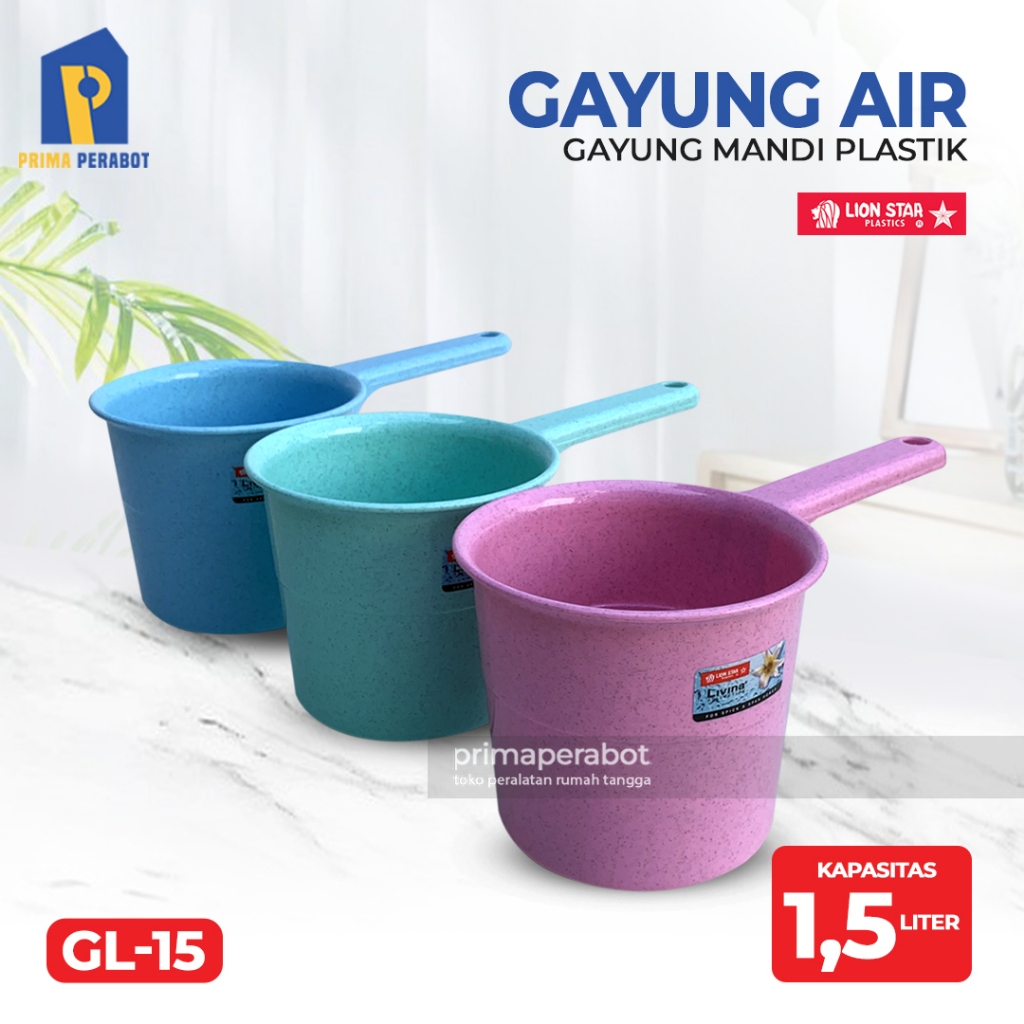 Jual Gayung Air Polos 1,5L Gayung Deluxe Lion Star GL-15 Water Scooper ...