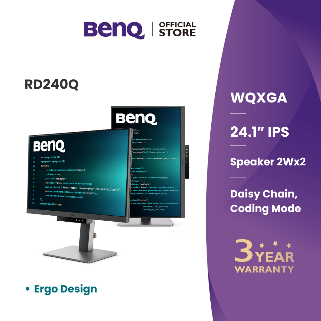 Jual BenQ RD240Q 24.1” WQXGA BenQ Programming Monitor | Shopee Indonesia