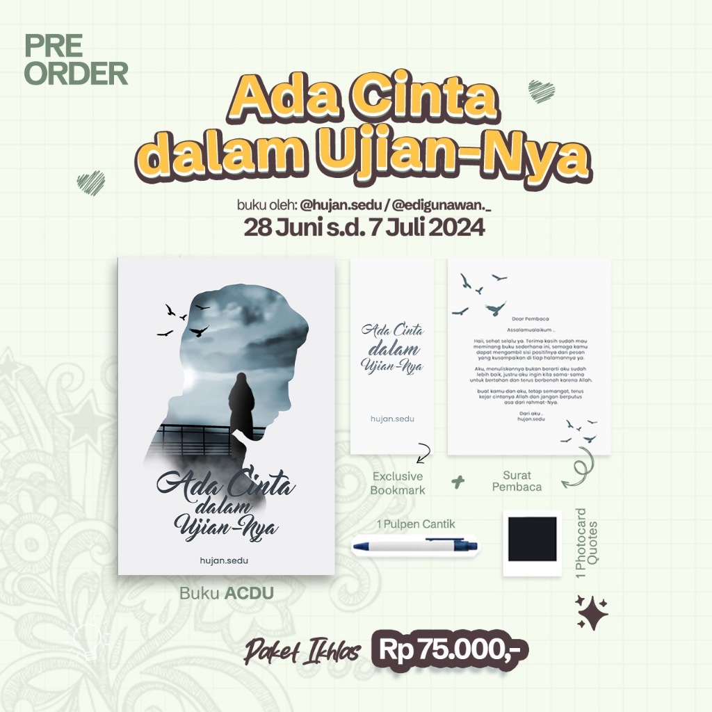 Jual Buku Ada Cinta Dalam Ujian-Nya - hujan.sedu (Edi Prasetyo Gunawan ... Jual Buku Ada Cinta Dalam Ujian-Nya - hujan.sedu (Edi Prasetyo Gunawan ...