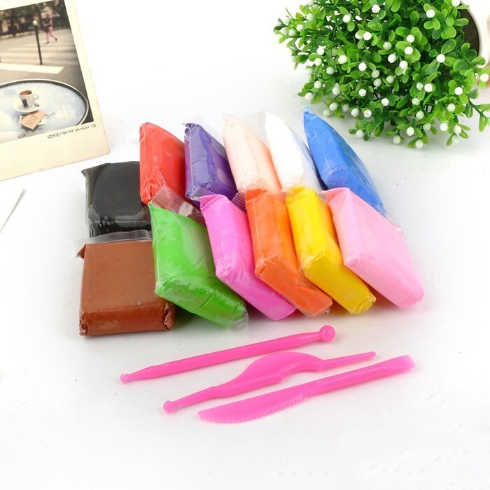 Jual POLYMER CLAY 12 WARNA/ SOFT CLAY 12 WARNA (12 PCS) | Shopee Indonesia