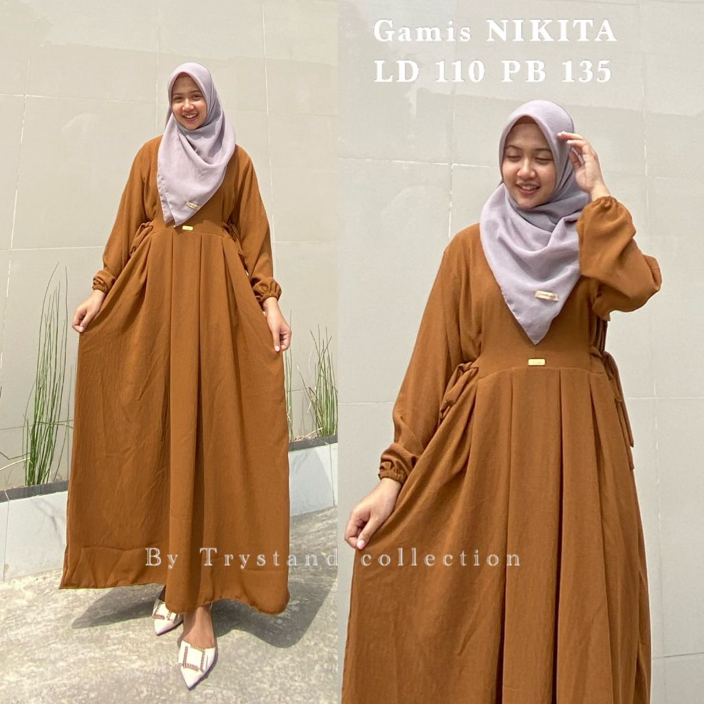 Jual GAMIS NIKITA CRINKLE AIRFLOW TERBARU LD 110CM PB 130 | Shopee Indonesia