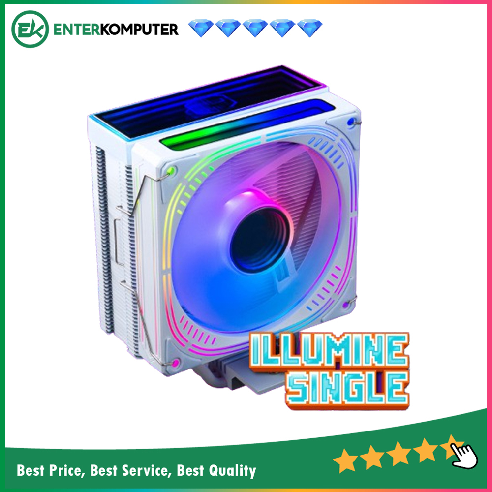 Jual CUBE GAMING ILLUMINE - Mirror RGB TOP Cover - 4 Copper Heat Pipes - Single Fan 12CM ...