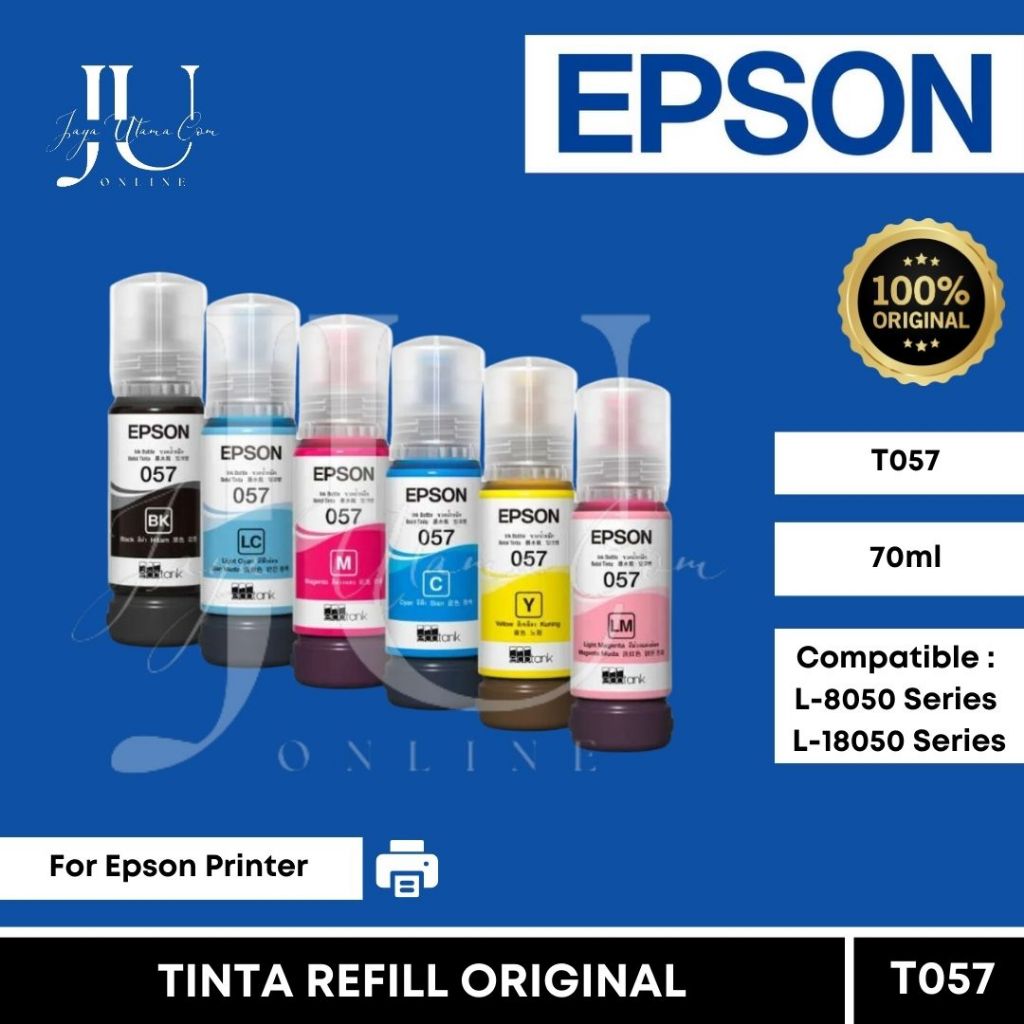 Jual Tinta Epson 057 Original for Printer L8050 L18050 | Shopee Indonesia
