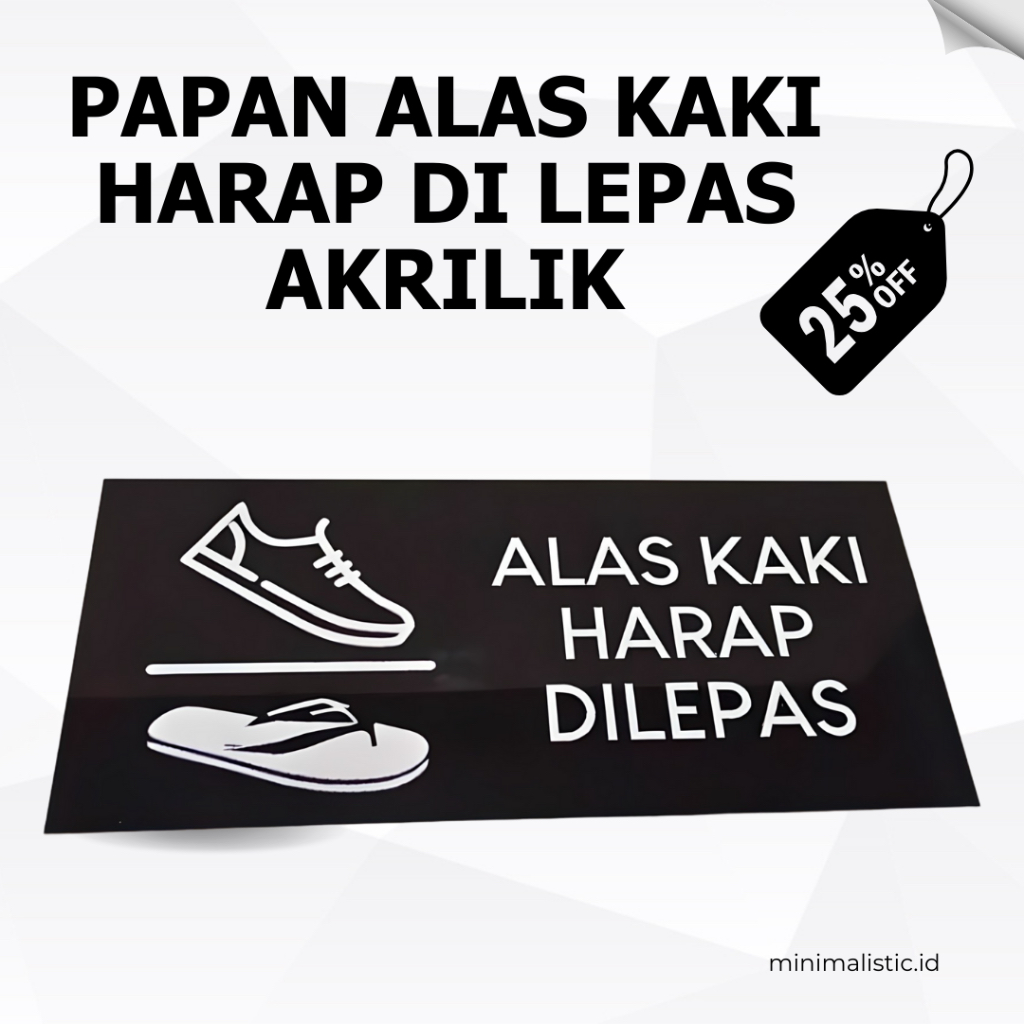 Jual Tulisan alas kaki harap di lepas tulisan alas kaki akrilik ...