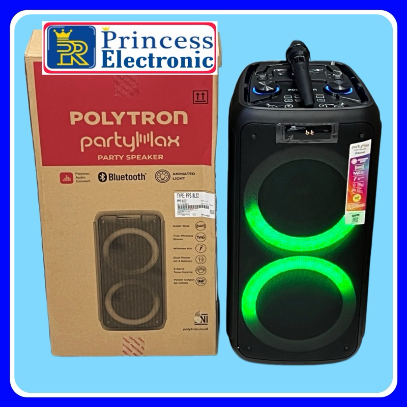 Jual Polytron Party Speaker Bluetooth Karaoke Portable Wireless PPS ...
