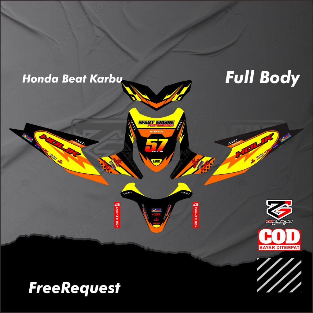 Jual Stiker Decal Honda Beat Karbu Full Body - Sticker Decal Beat Karbu ...