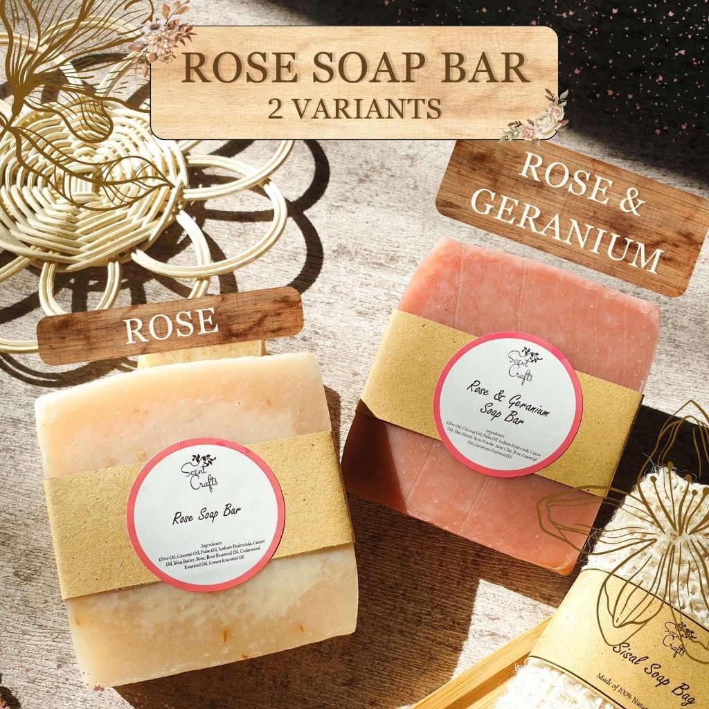Jual Rose Soap Bar - Scent Crafts - Sabun Mawar - Handcrafted Soap Bar ...