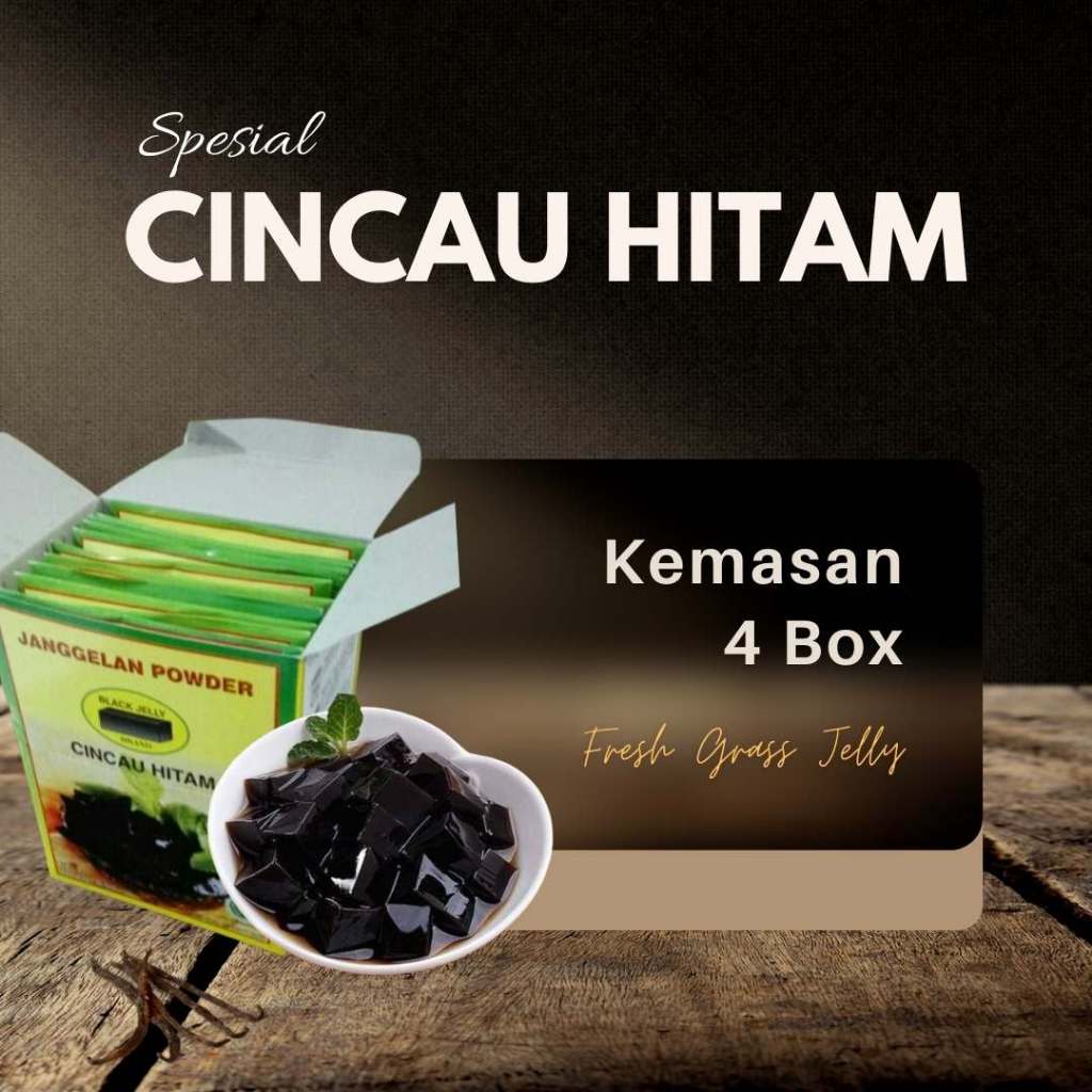 Jual Cincau Hitam Powder Kemasan Alumunium Kemasan 4 Box di Bangli ...
