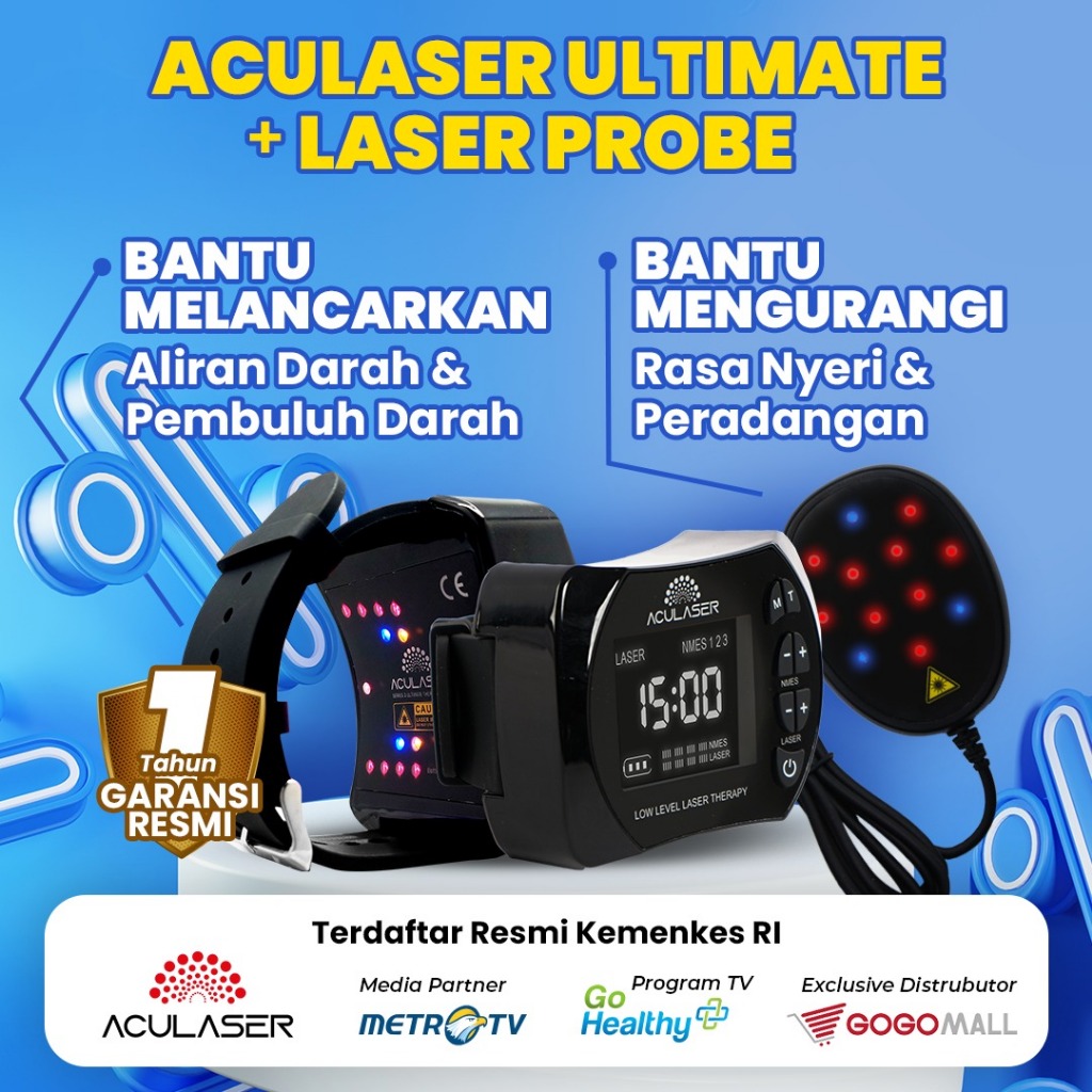 Jual Aculaser Ultimate G2 + LASER PROBE ( PAD ) Terapi Laser 14 Titik ...