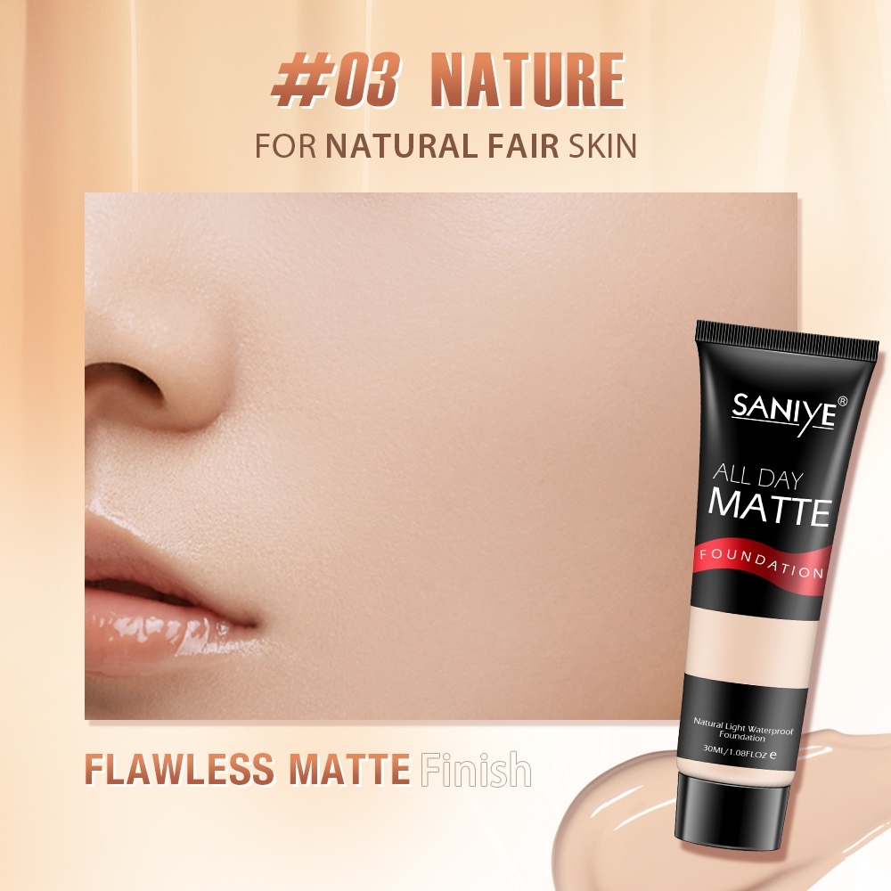 Jual SANIYE Foundation Cair Matte Poreless Liquid Foundation Dengan ...