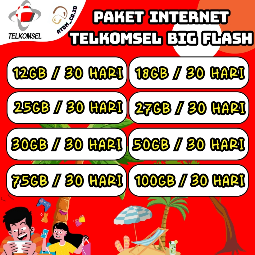 Jual Paket Internet Telkomsel - Kuota Big Flash Full - Kuota Internet - Termurah | Shopee Indonesia