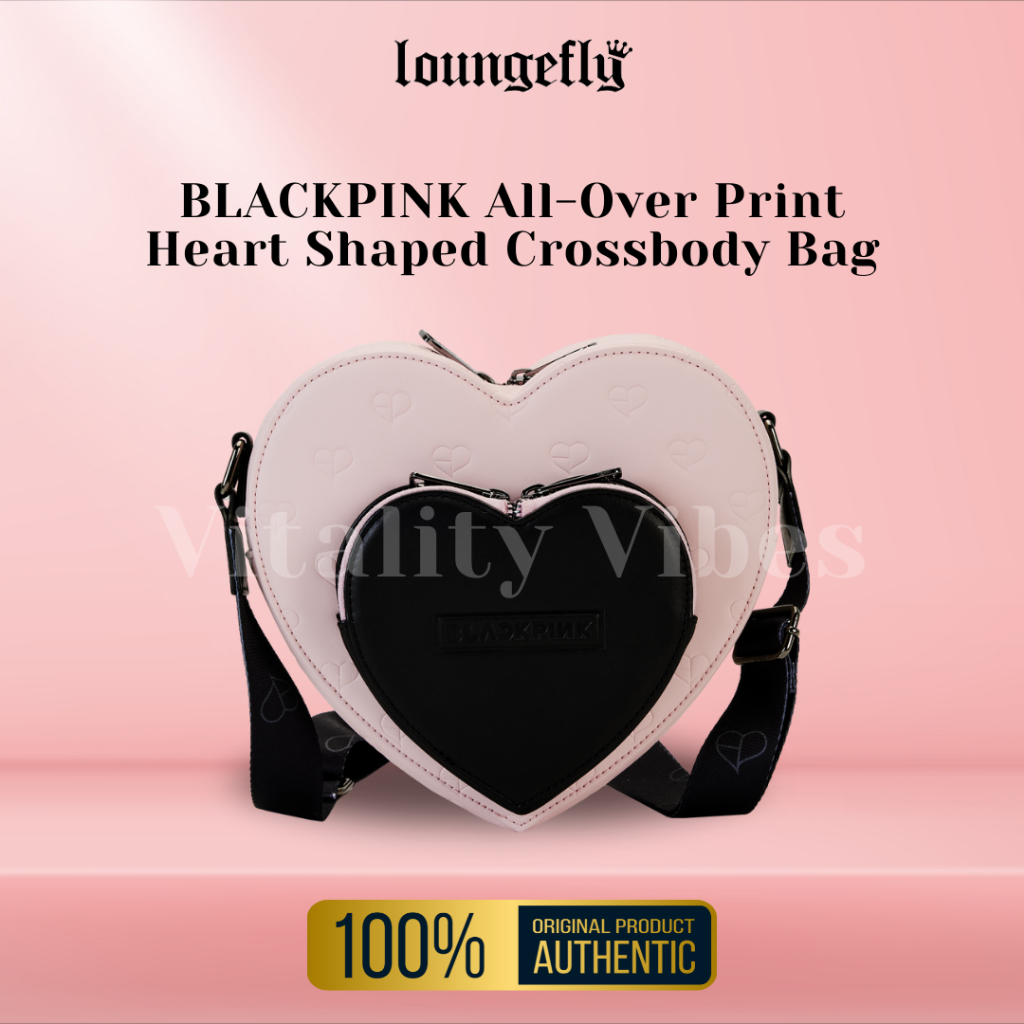 Jual Loungefly - Blackpink All-Over Print Heart Shaped Crossbody Bag / Tas Wanita | Shopee Indonesia