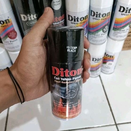 Jual Cat Semprot Diton 150cc HTB Hi Temp Black Tahan Panas Hitam Spray ...