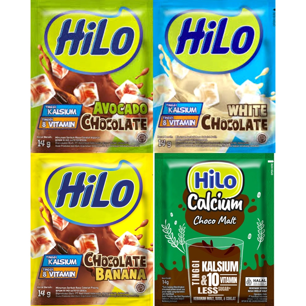 Jual HILO SACHET 14GR 1 RENCENG 10 SACHET ALL VARIAN CHOCOLATR TARO ...