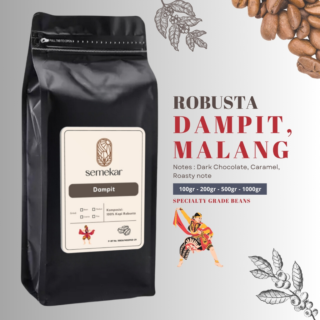Jual Semekar Coffee - Kopi Robusta Dampit Grad 1 Roasted Beans | Shopee ...