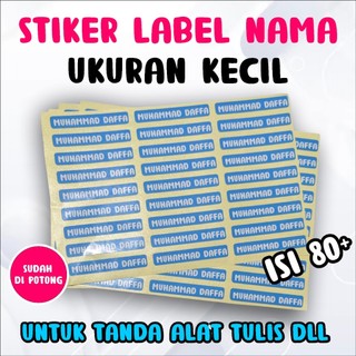Jual (80pcs)Stiker Label Nama , Stiker label nama alat tulis, stiker ...