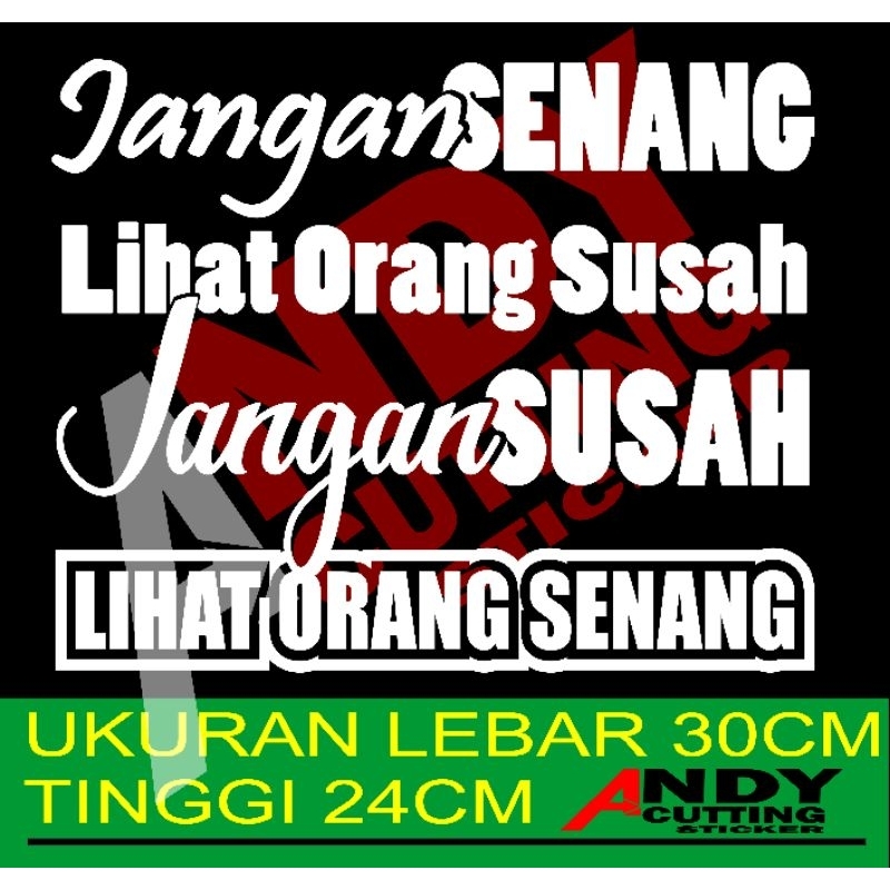 Jual Stiker mobil kata-kata tulisan keren kekinian termurah JANGAN ...