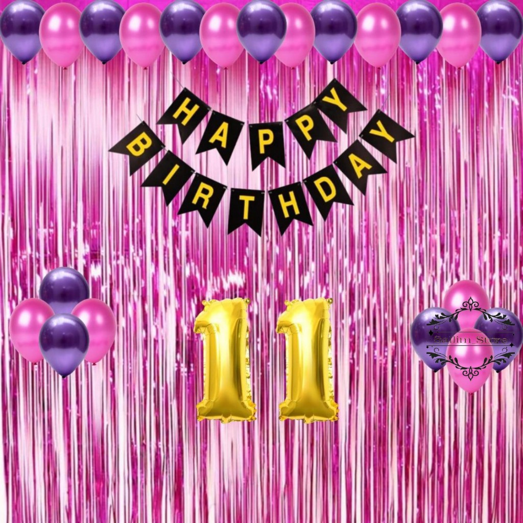 Jual Perlengkapan Set Pesta Balon Ulang Tahun Banner Happy Birthday ...