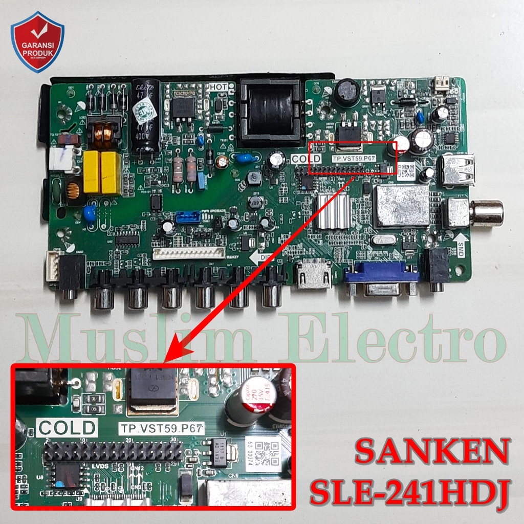Jual Mainboard TV LED Analog Sanken SLE-241HDJ 241HDJ | Shopee Indonesia