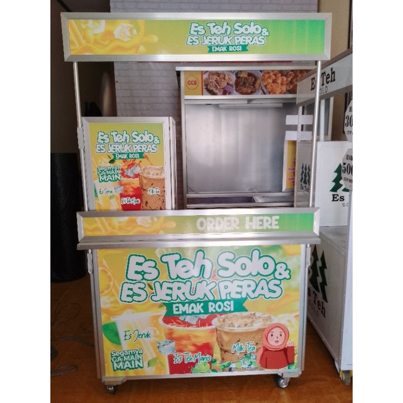 Jual Booth Portable Meja Lipat Rombong Es Teh ukuran 120x60 dilengkapi ...