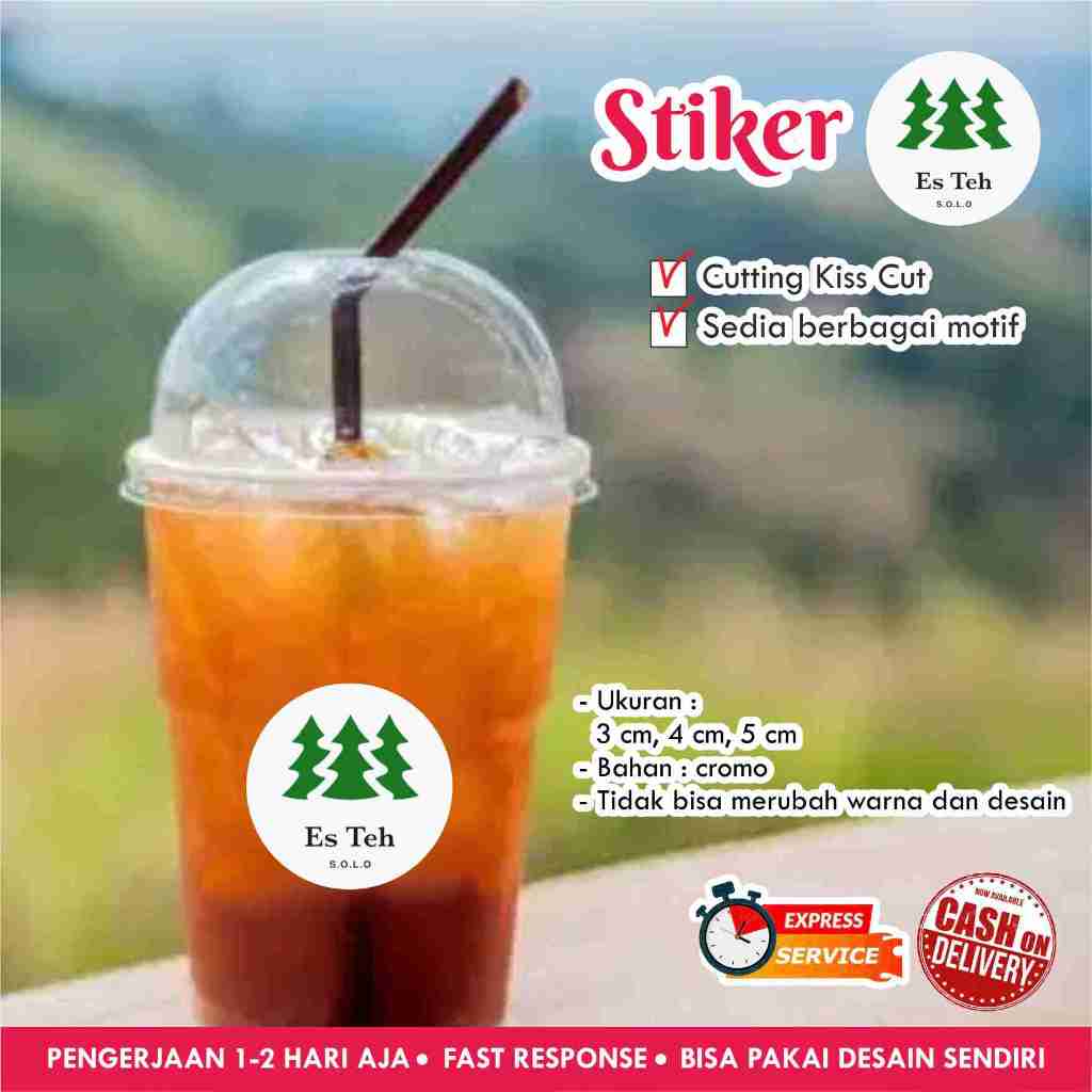 Jual Stiker ES TEH SOLO Cromo / Stiker kemasan minuman / stiker cup ...